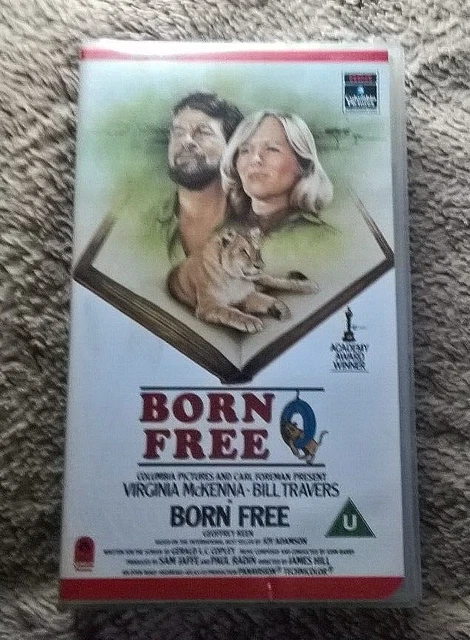 BORN FREE 1966 Movie VHS Video Tape 1987 Virginia Mckenna Bill Travers ...