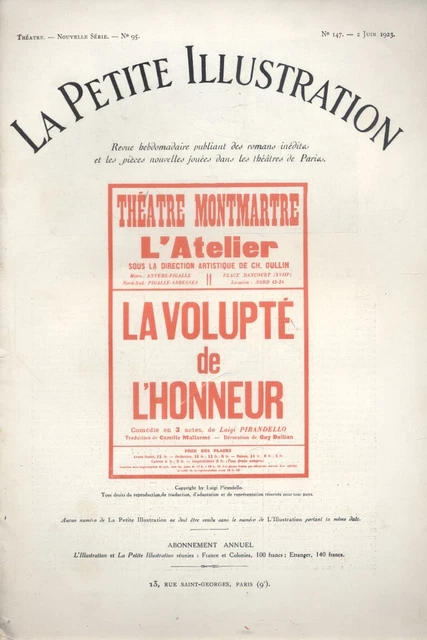 LA PETITE ILLUSTRATION th trale N 3 : La Dame de chez Maxim (fin ...