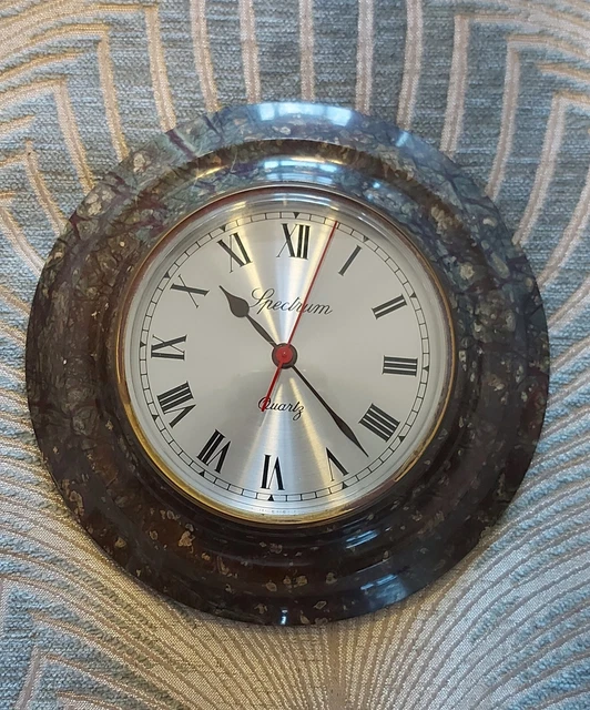 CORNISH SERPENTINE WALL Clock, By Ian Casley, The Lizard, Cornwall 1990 ...
