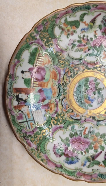 19TH C CHINESE Export Rose Medallion 5 7/16" Small Plate £53.51 ...