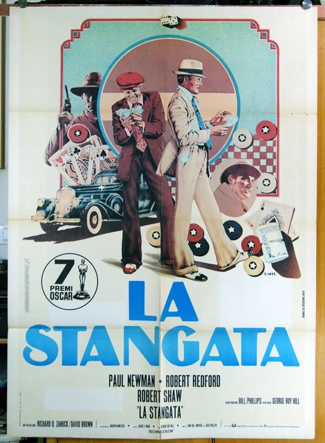 MANIFESTO 2F FILM LA STANGATA - THE STING Paul Newman Robert Redford ...