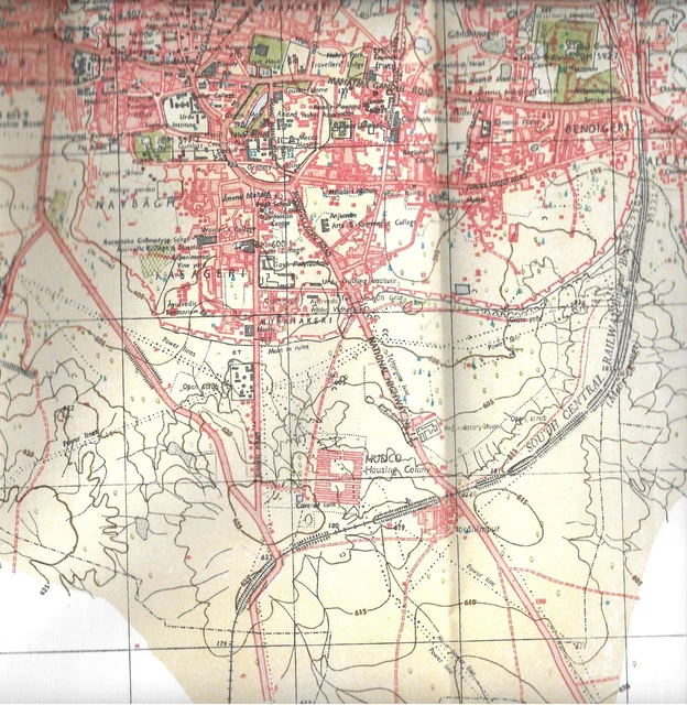 GUIDE MAP OF Bijapur, India, Survey of India, FIRST Edition, 1980 ...