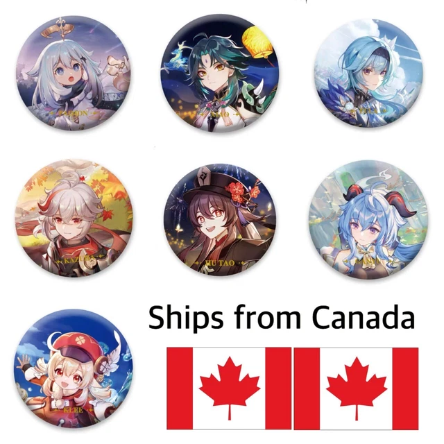 MIHOYO GENSHIN IMPACT Official Badge Pin Hoyoverse Diluc Eula Ganyu ...