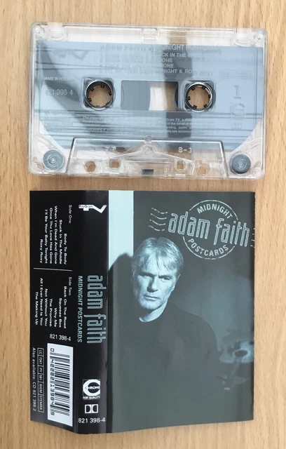🌟ADAM FAITH🌟MIDNIGHT Postcards🌟Cassette Album🌟Pop🌟80’S🌟90’S🌟Uk🇬🇧Seller ...