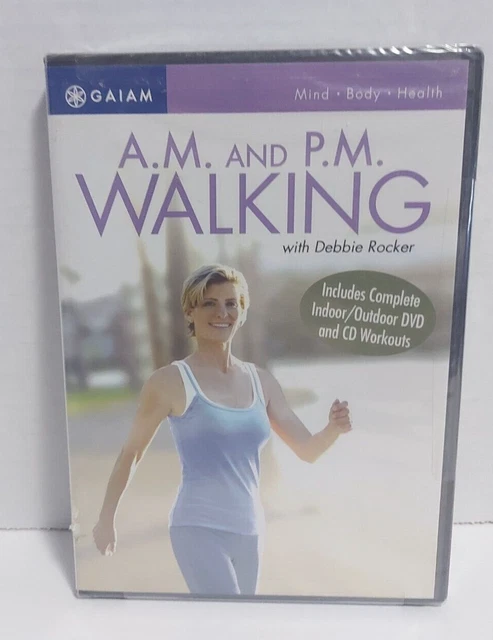 GAIAM A.M. AND P.M. Walking with Debbie Rocker CD / DVD Sealed Fitness ...