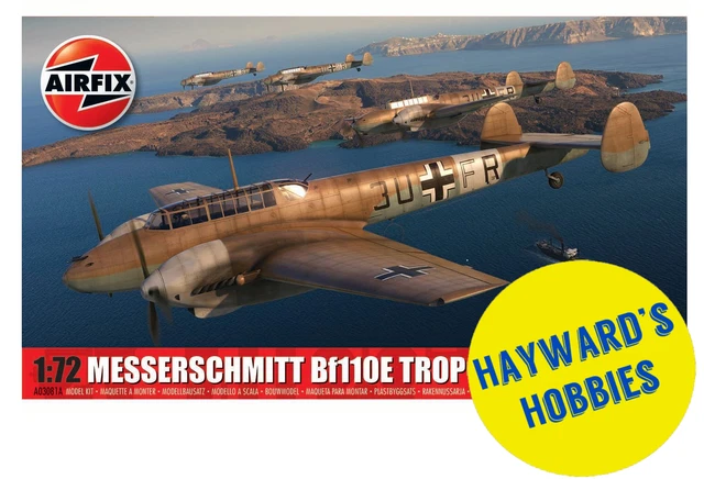 AIRFIX A03081A MESSERSCHMITT BF110E Trop 1/72 scale Plastic Model Kit ...