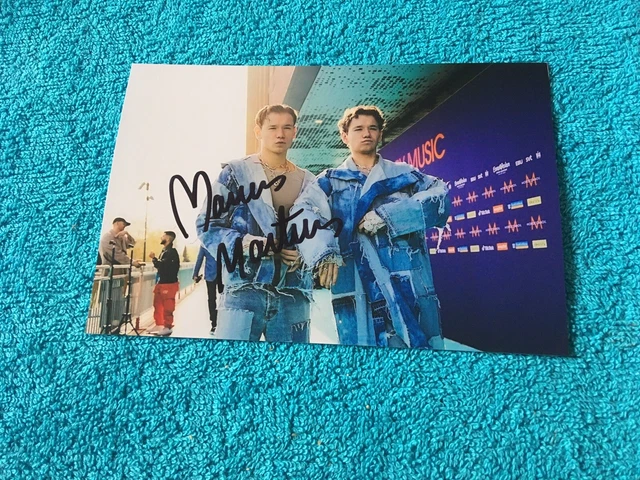 PHOTO DEDICACE AUTOGRAPH Marcus Martinus Eurovision 2024 Suede EUR 10 ...