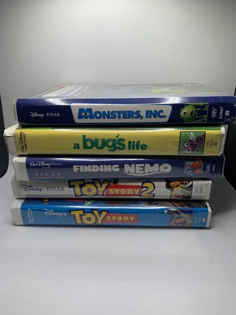 Disney Pixar Vhs Lot Of 5 Toy Story 1and2 A Bugs Life Monsters Inc Finding Nemo £1653