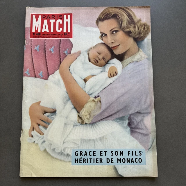 PARIS MATCH NUMÉRO 468 1958 de GRACE KELLY ALBERT TAYLOR LOREN C.GRANT ...