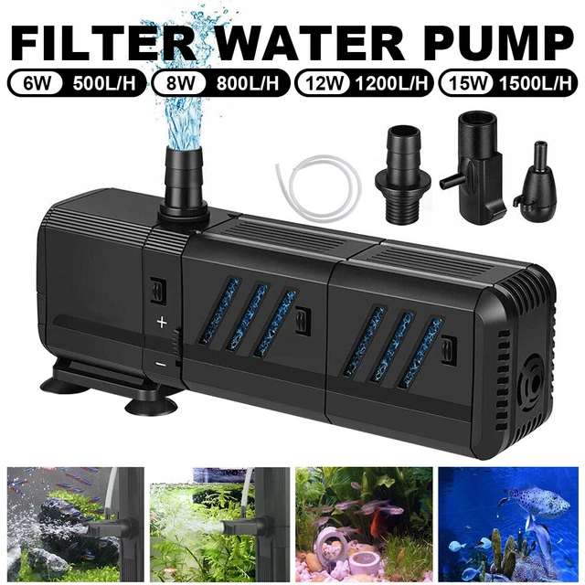 4 IN 1 Aquarium Fish Tank Water Pump Internal Purifier Filter Oxygen ...