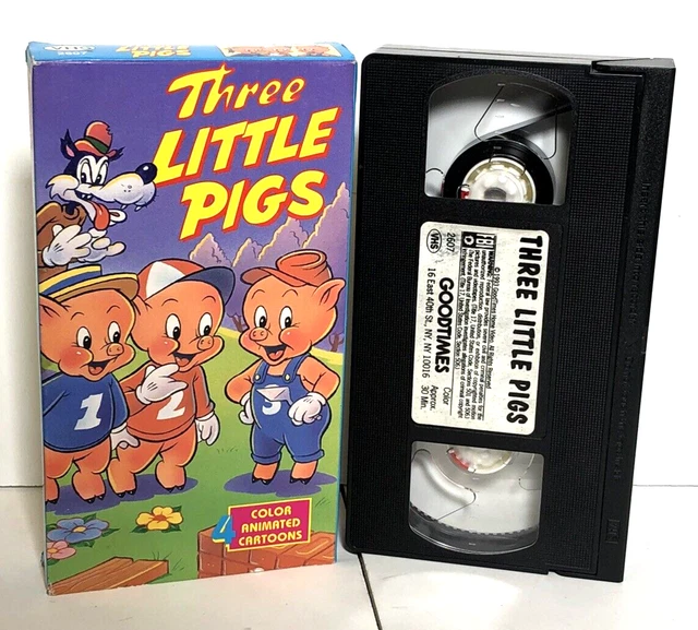 THREE LITTLE PIGS Color Animated Episodes VHS Tape Kids Klassics Movie ...