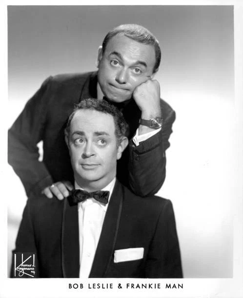 ACTORS BOB LESLIE and Frankie Man poses for a portrait in1960s Old ...