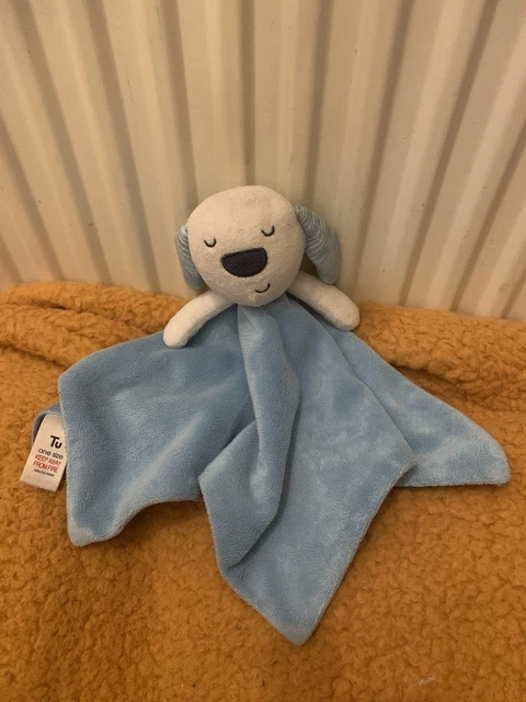 SAINSBURYS SOFT TOY Puppy Comforter TU Blue Security Blankie Dog £5.43 ...
