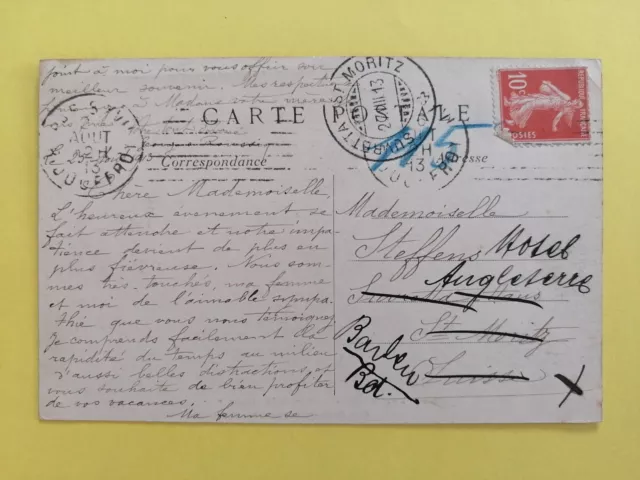 CPA AUTOGRAPHE 1913 de Georges ROUSSIN Artiste Peintre PROFESSEUR de ...