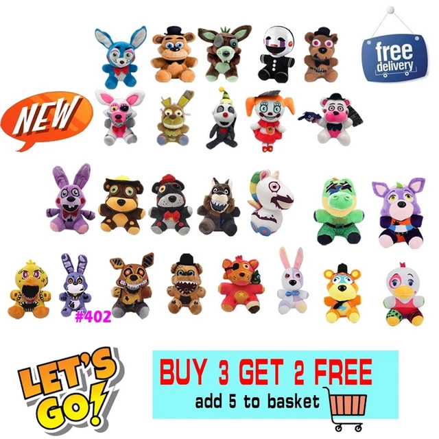 FIVE NIGHTS AT Freddy's FNAF Horror Game Plush Toy Chica Bonnie 4" 7 ...