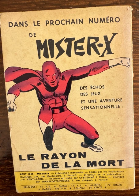 MISTER-X N° 4. Mystère-Aventure-Frisson. Bd petit format. 1965 EUR 4,00 ...