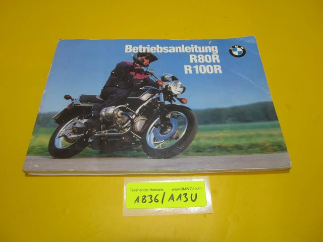 BMW R100 R80 R Betriebsanleitung Serviceheft 9799070 1992 riders manual ...