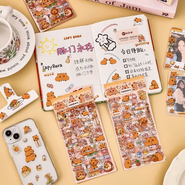 CAPYBARA CREATIVE CAPIBARA Stickers Funny Cartoon Capibara Stickers DIY ...