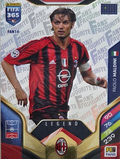 PANINI 365 2026 FAN16 Fans' Favourite Legend Paolo Maldini AC Milan EUR ...