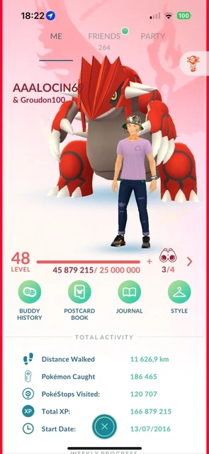ACCOUNT/COMPTE POKÉMON GO level 49 , 2016 EUR 350,00 - PicClick FR