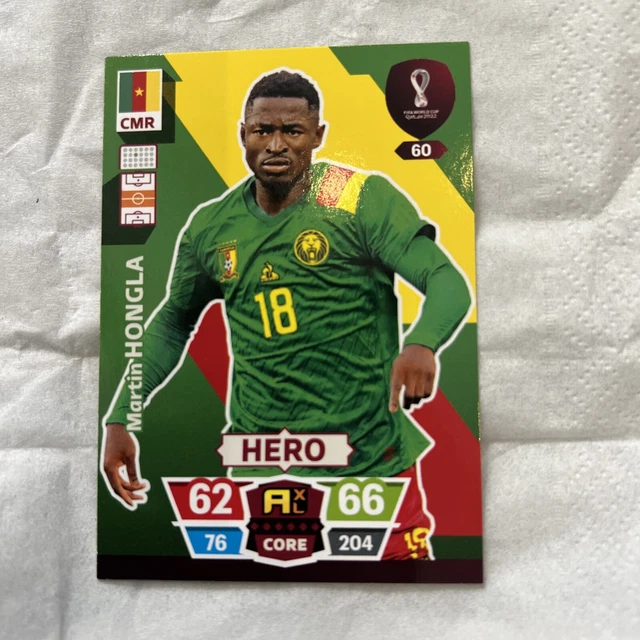 FIFA WORLD CUP qatar 2022 Martin Hongla HERO card # 60 new Condition ...