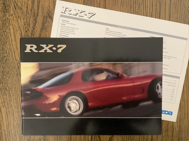 1997 MAZDA RX7 Rx-7 Series 7 Turbo Coupe Prestige Australia Brochure ...