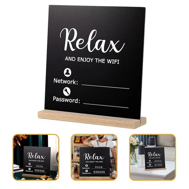 TARGA WI-FI HOTEL token password WiFi dati di accesso decorazione ...