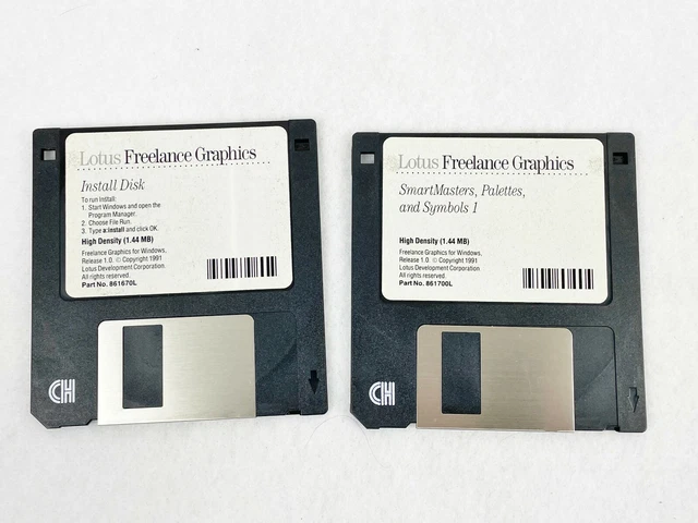 LOTUS FREELANCE GRAPHICS Install Disc/Smartmasters, Palettes & Symbols ...