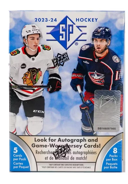 2023/24 UPPER DECK SP Hockey 8-Pack Blaster Box 8 Packs per Box, 5 ...