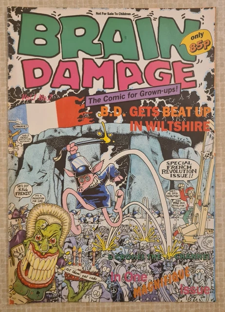 THE BRAIN DAMAGE Vol 1 #2 Not For Children Magazine Comic ! £3.99 ...