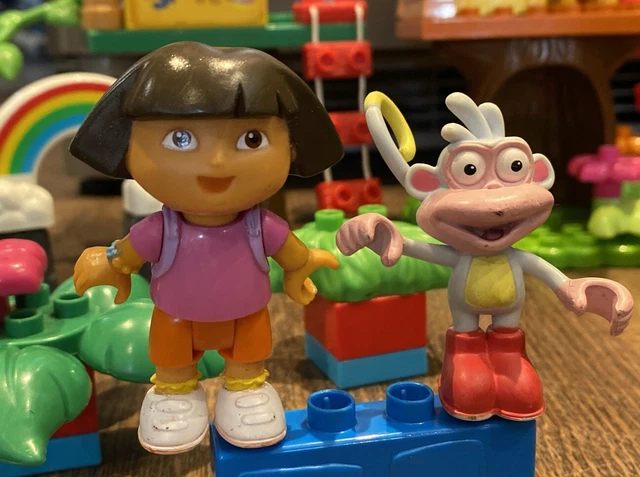 HUGE DORA EXPLORER Mega Bloks Duplo Building Blocks Lot Treehouse Boat ...