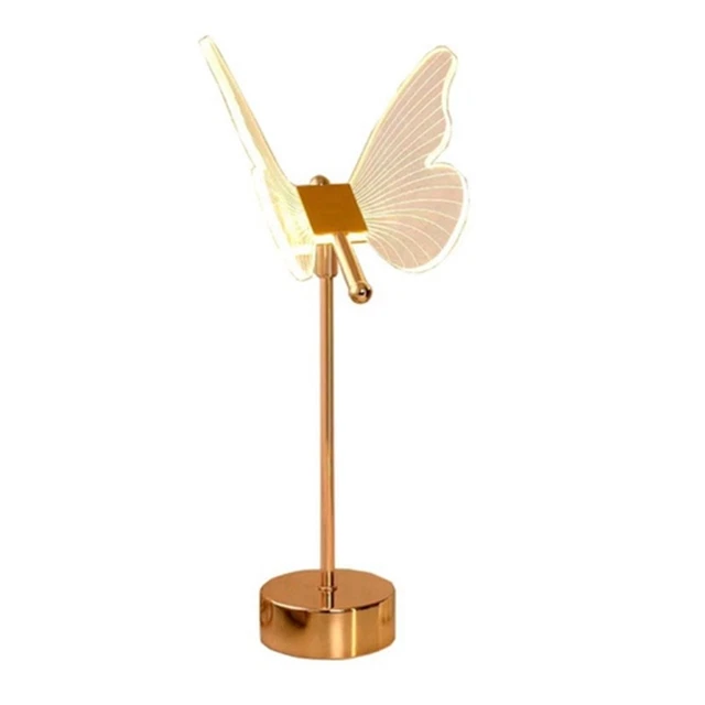 BUTTERFLY TABLE LAMP USB 1800 MAh Rechargeable Ambiance Night Lights ...