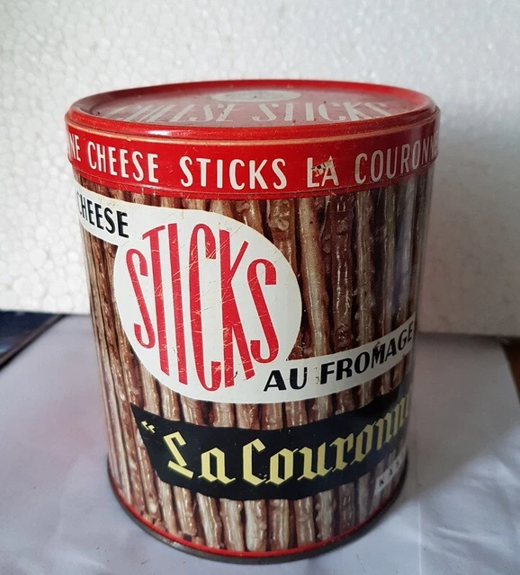 BOITE MÉTAL ANCIENNE 'Sticks au fromage La COURONNE' - Vintage metal ...