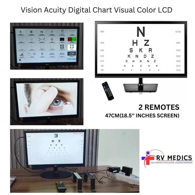 VISION ACUITY DIGITAL Chart Visual Color LCD Acuity Chart 110V & 3 DAY ...