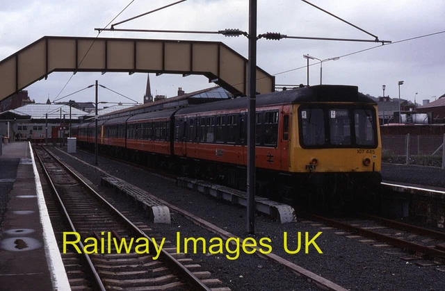 RAILWAY PHOTO - Largs 107445 Class 107 DMU Railtour 27.08.88 £2.00 ...