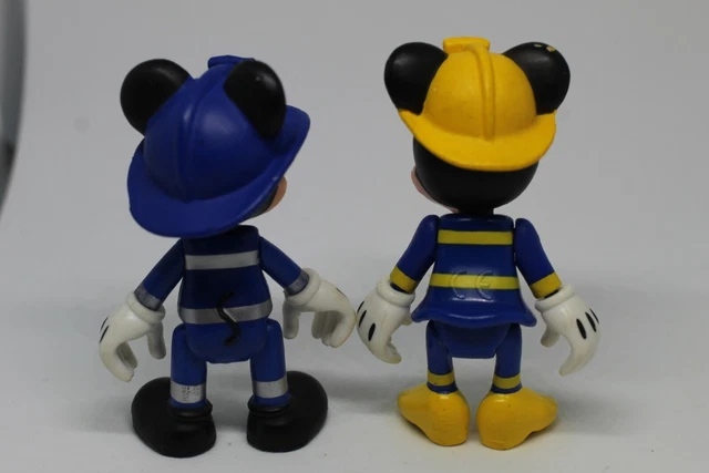 DISNEY MICKEY + Minnie Mouse Firefighter Fireman Poseable Figures 3" £5 ...