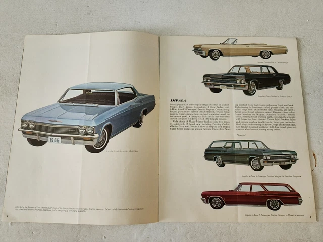 65 CHEVROLET IMPALA /CHEVELLE/CORVAIR/CHEVY 2/ CORVETTE Vintage Car ...