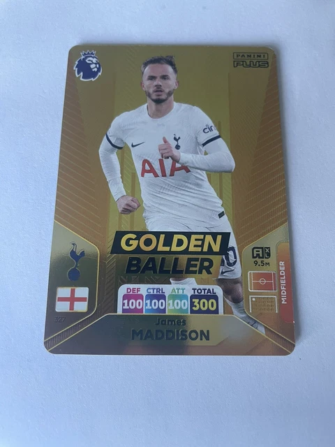 ADRENALYN XL PLUS 2024 Golden Baller James Maddison Card #327 Tottenham ...