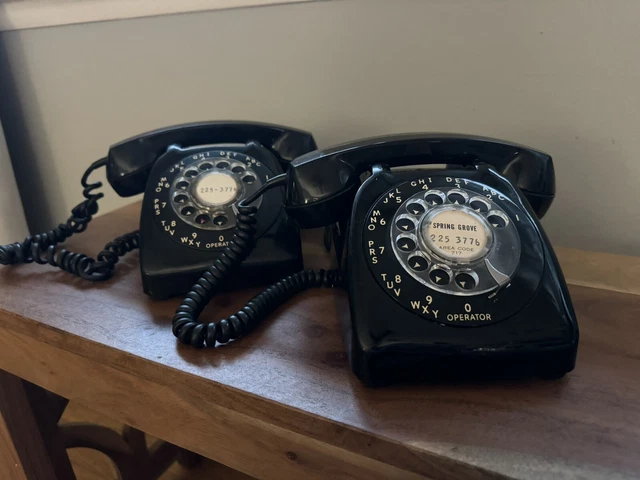 VINTAGE AUTOMATIC ELECTRIC Analog Rotary Dial Phone Northlake Illinois ...