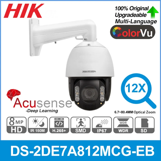 HIKVISION 8MP COLORVU 12X Smart-Track AcuSense PTZ Camera DS ...