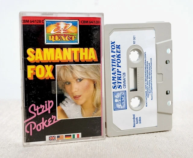 VINTAGE SAMANTHA FOX Strip Poker - Commodore 64 C64 - Tape Cassette ...