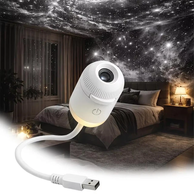 USB POWERED STARRY Sky Projector Mini Night Light Car Roof Lights £10. ...