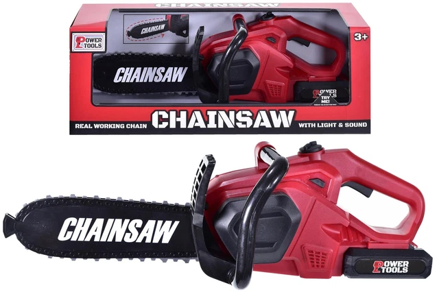 KIDS PRETEND PLAY Toy Power ToolChainsaw with Sound Electric Toy £16.99 ...