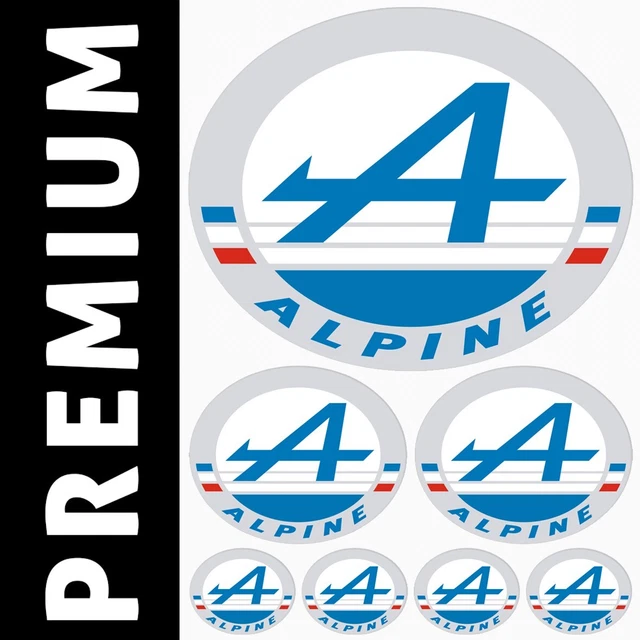 ALPINE - 7 Stickers Autocollants Adhésifs Vinyles Sponsors Auto Moto ...