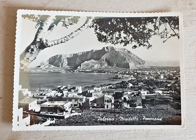 CARTOLINA PALERMO MONDELLO panorama formato grande 1960 EUR 6,90 ...