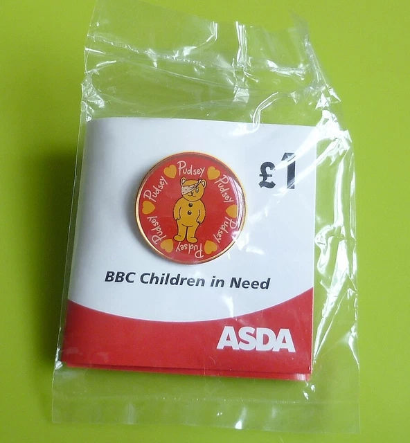 CHILDREN IN NEED Pudsey Bear round stud pin badge charity £2.99 ...