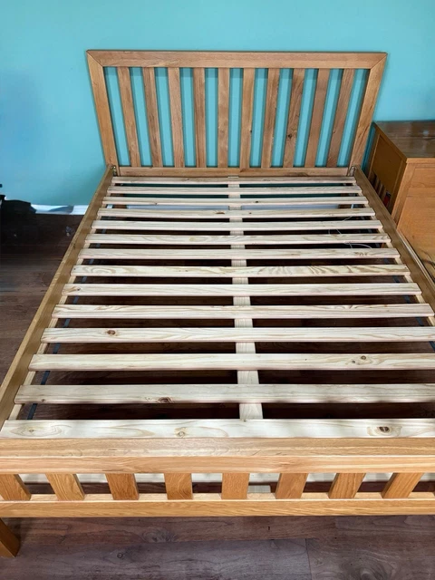 JOHN LEWIS OAK Double Bed Frame with Headboard £250.00 - PicClick UK
