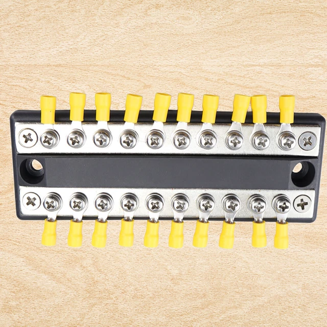 10-WAY 20-WAY BUS Bar 12-48V Busbar Power Case for Auto Camper RV (20 ...