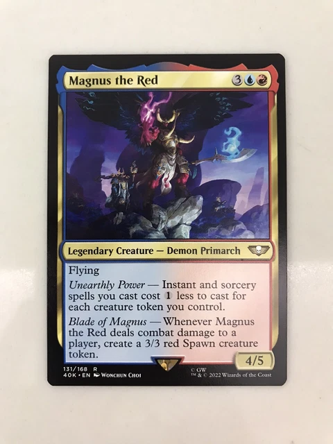 MAGNUS THE RED MTG Magic the Gathering Card NM Near Mint Warhammer 40K ...