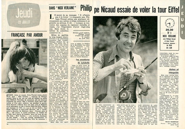 COUPURE DE PRESSE Clipping 1976 Philippe Nicaud Anna Prucnal (2 pages) EUR 5,00 - PicClick FR